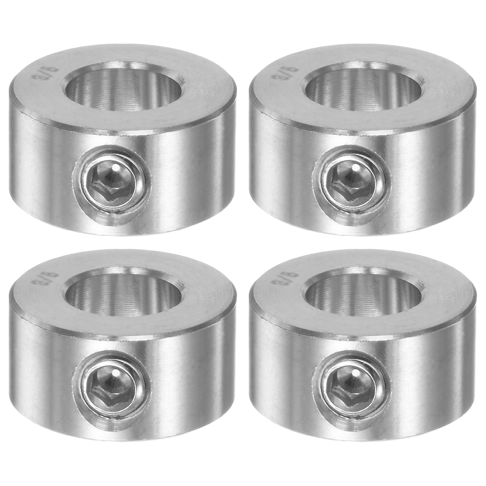 Uxcell 3/8" Bore 304 Stainless Steel Set Screw Shaft Collars, 3/4" OD ...