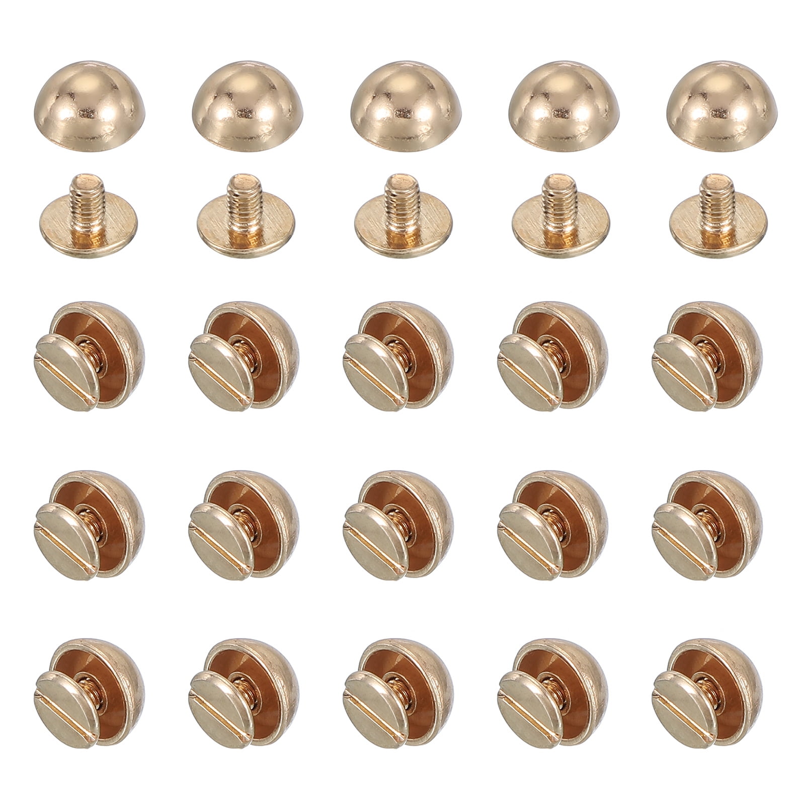 Uxcell 3/8" Dome Spikes Studs, Mushroom Type Nailhead Round Head Studs ...