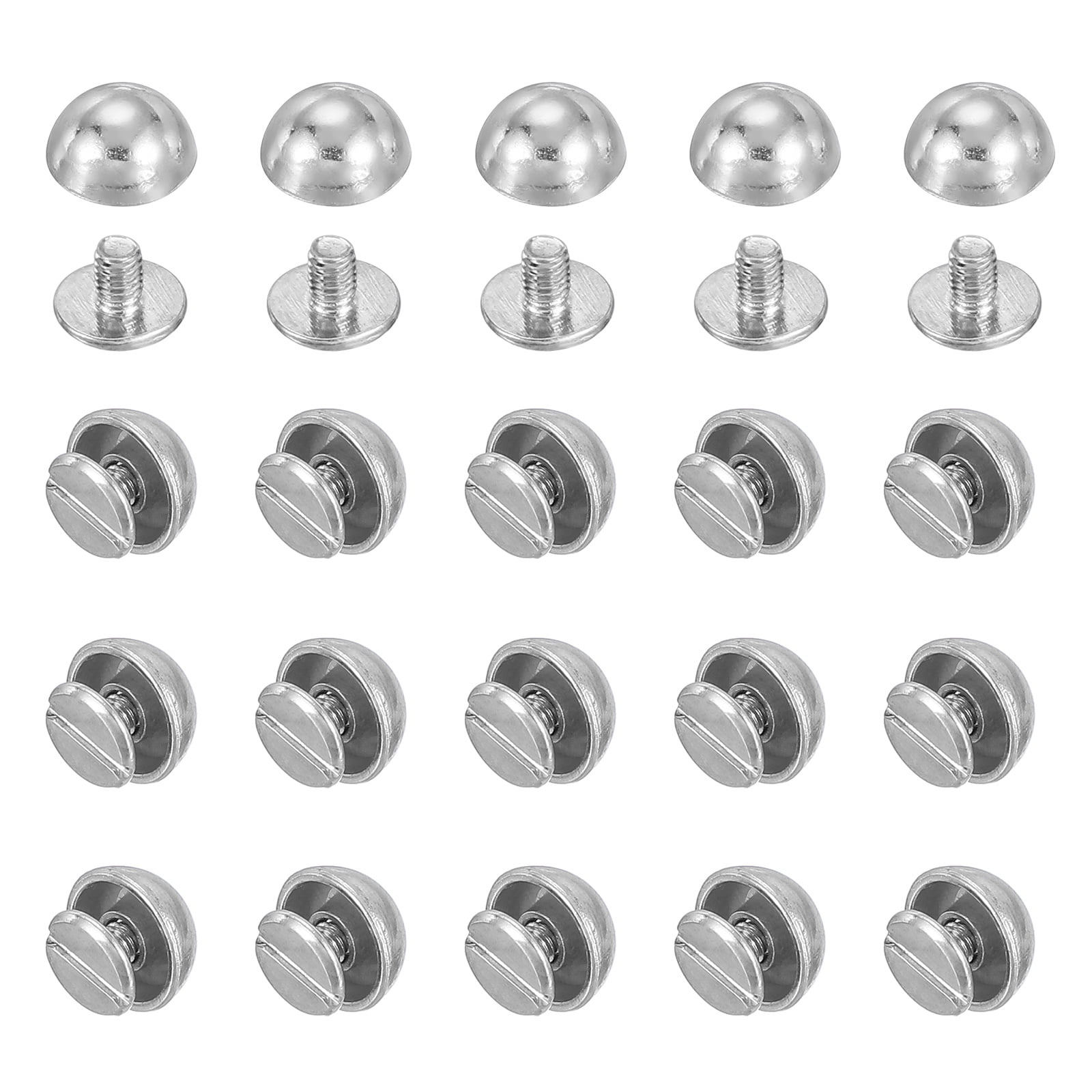 Uxcell 3/8" Dome Spikes Studs, Mushroom Type Nailhead Round Head Studs ...