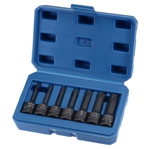 Uxcell 3/8" Drive Impact Torx Bit Socket Set, T20 - T60, Metric 60mm ...