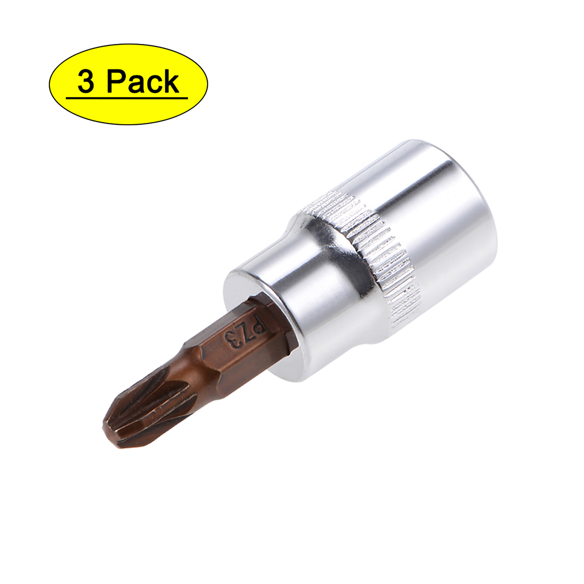 Uxcell 3/8" Drive x PZ3 Pozi Bit Socket, S2 & Cr-V Steel 48mm Length 3 ...