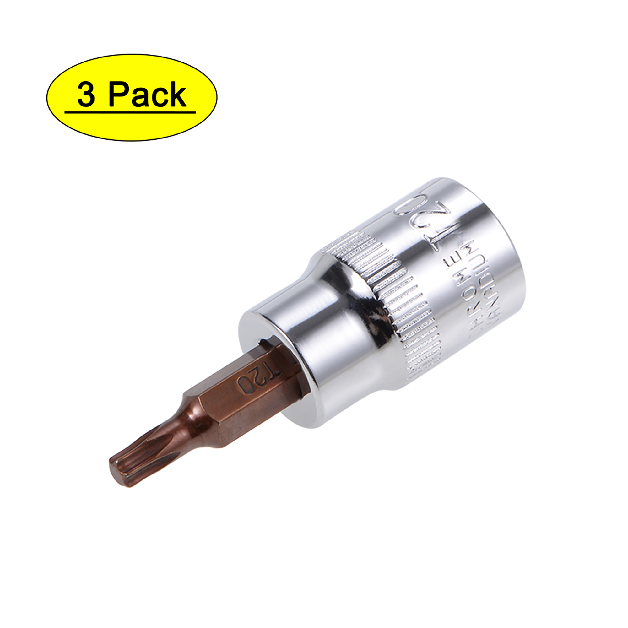 Uxcell 3/8" Drive x T20 Torx Bit Socket, S2 Steel Bits, CR-V Sockets ...