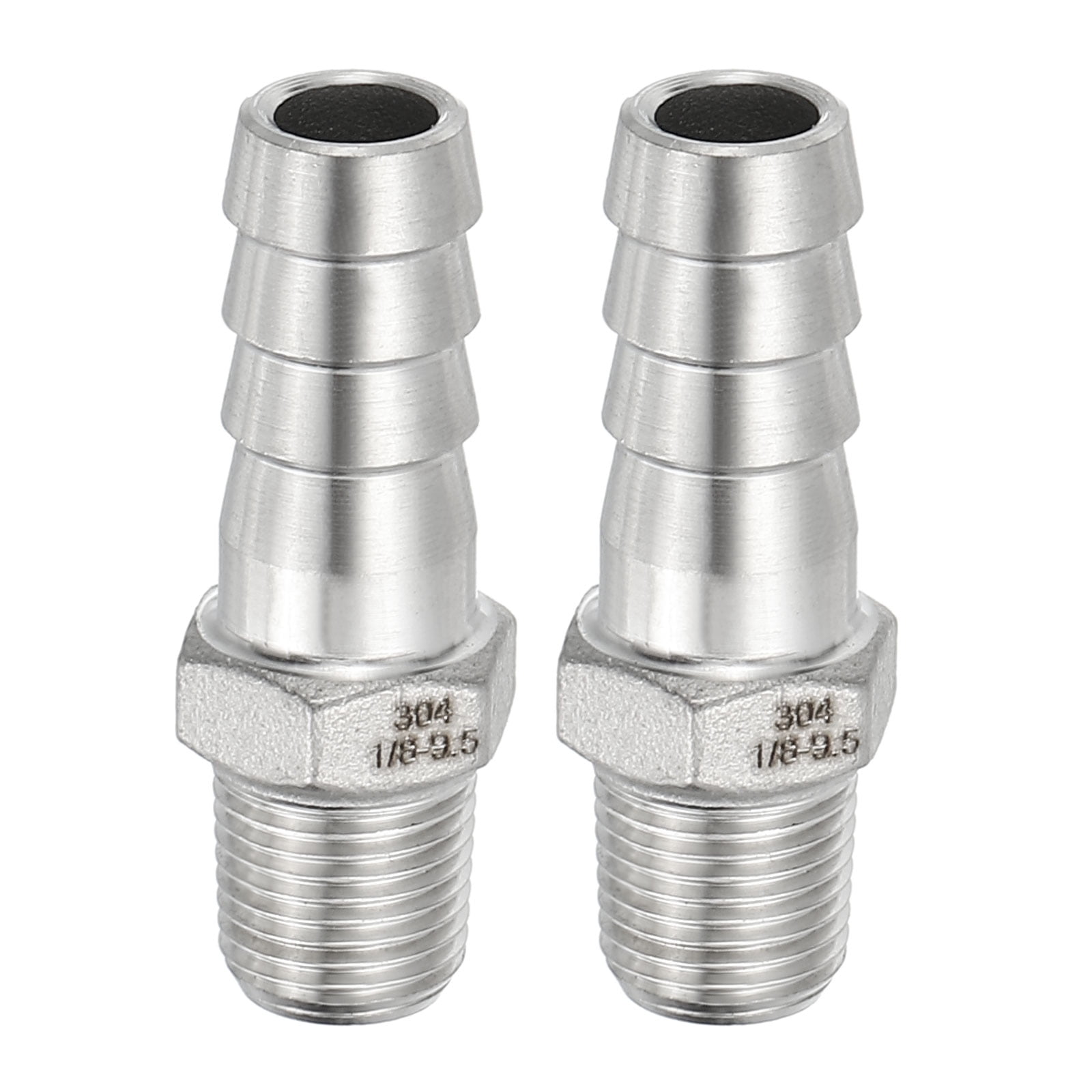 Uxcell 3/8" Hose Barb x 1/8" PT Thread 304 Stainless Steel Barb Hose Fittings, 2 Pack - Walmart.com
