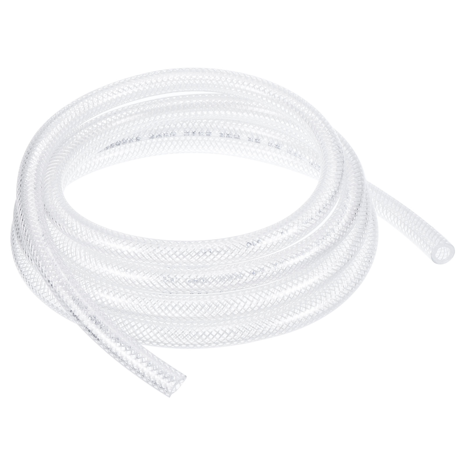 Uxcell 3/8" ID 10 Ft Braided PVC Tubing, Clear Flexible Plastic Vinyl ...