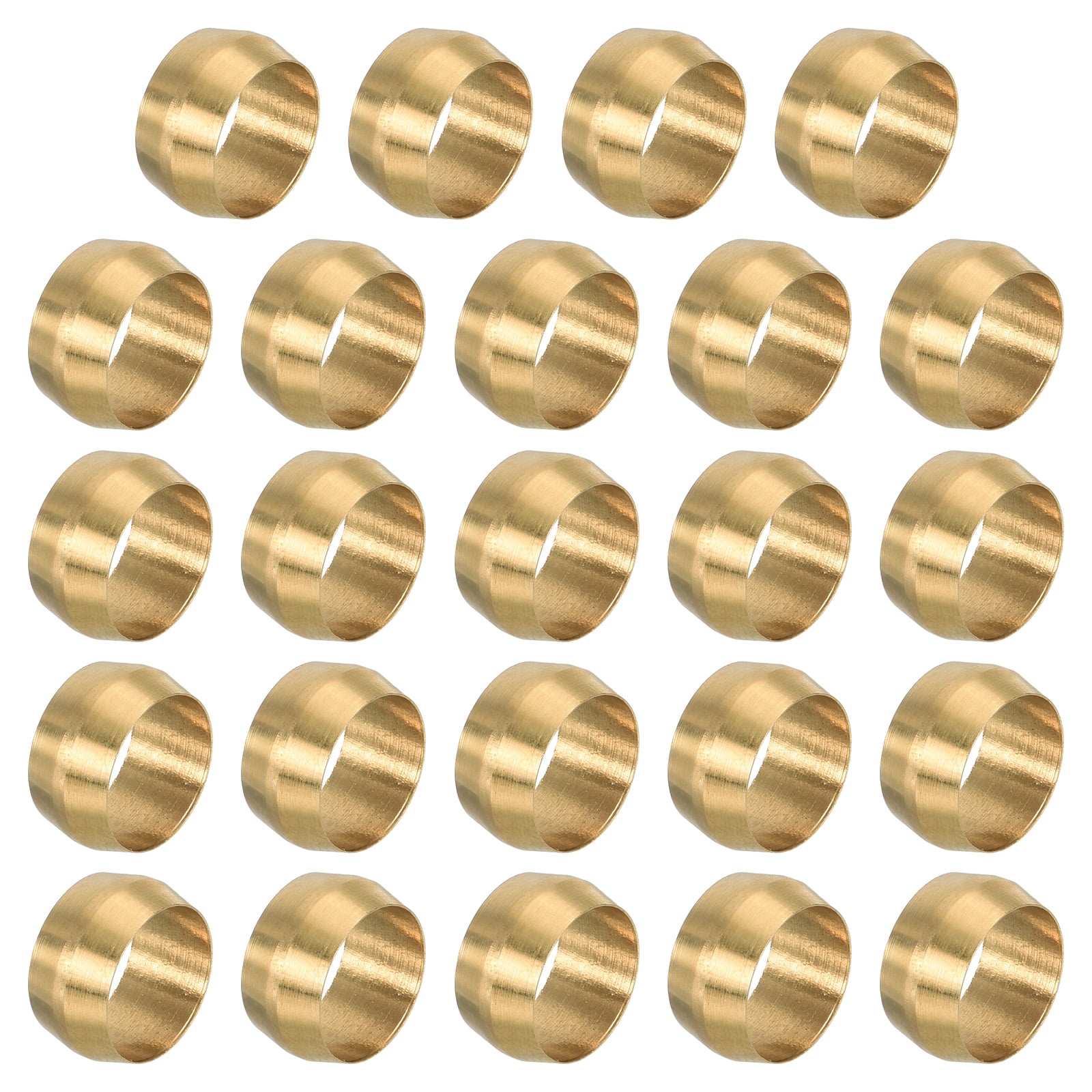 Uxcell 3/8" ID Brass Compression Sleeve Ferrules, Brass Compression ...