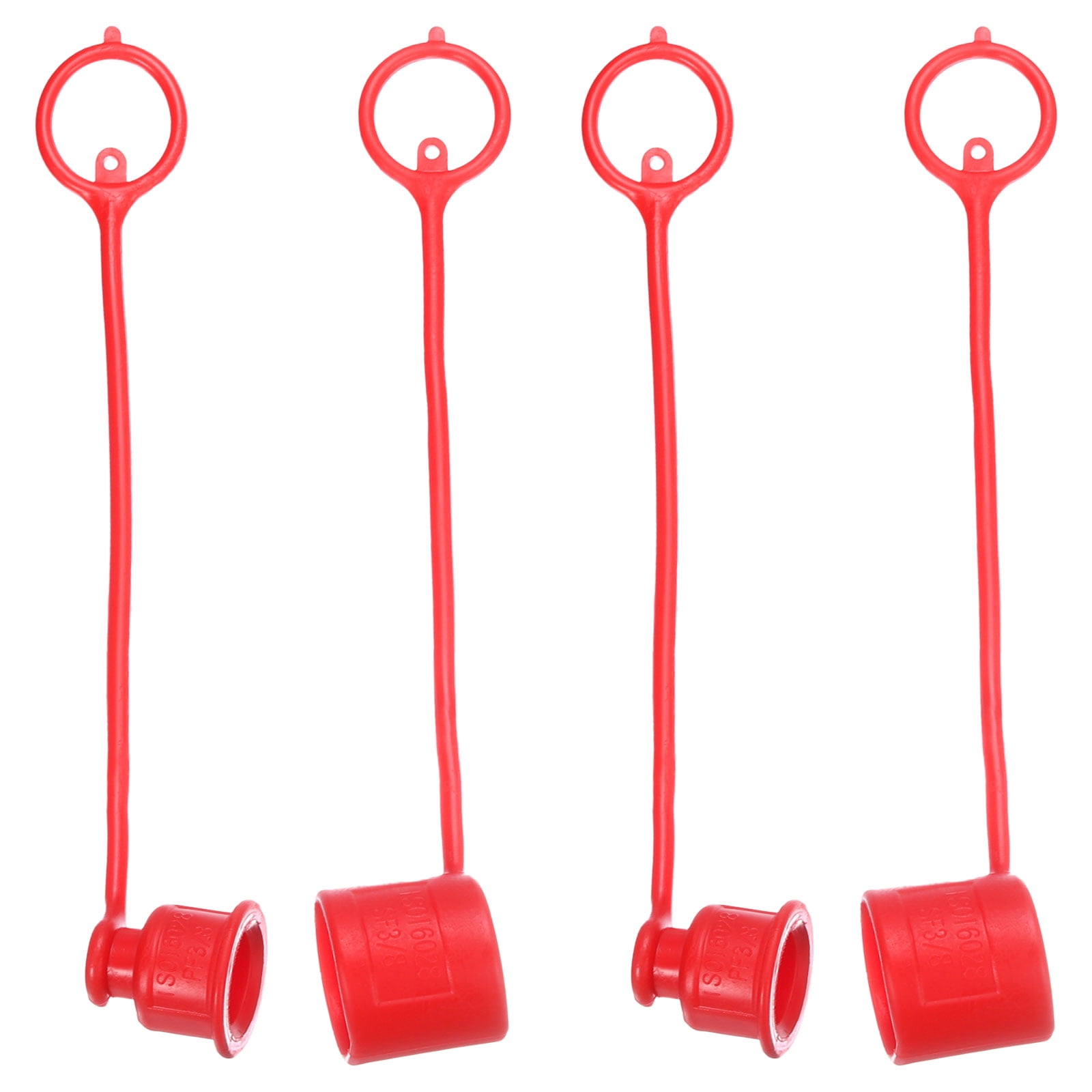 Uxcell 3/8" ISO 16028 Flat Face Hydraulic Coupler Male Dust Cap And ...