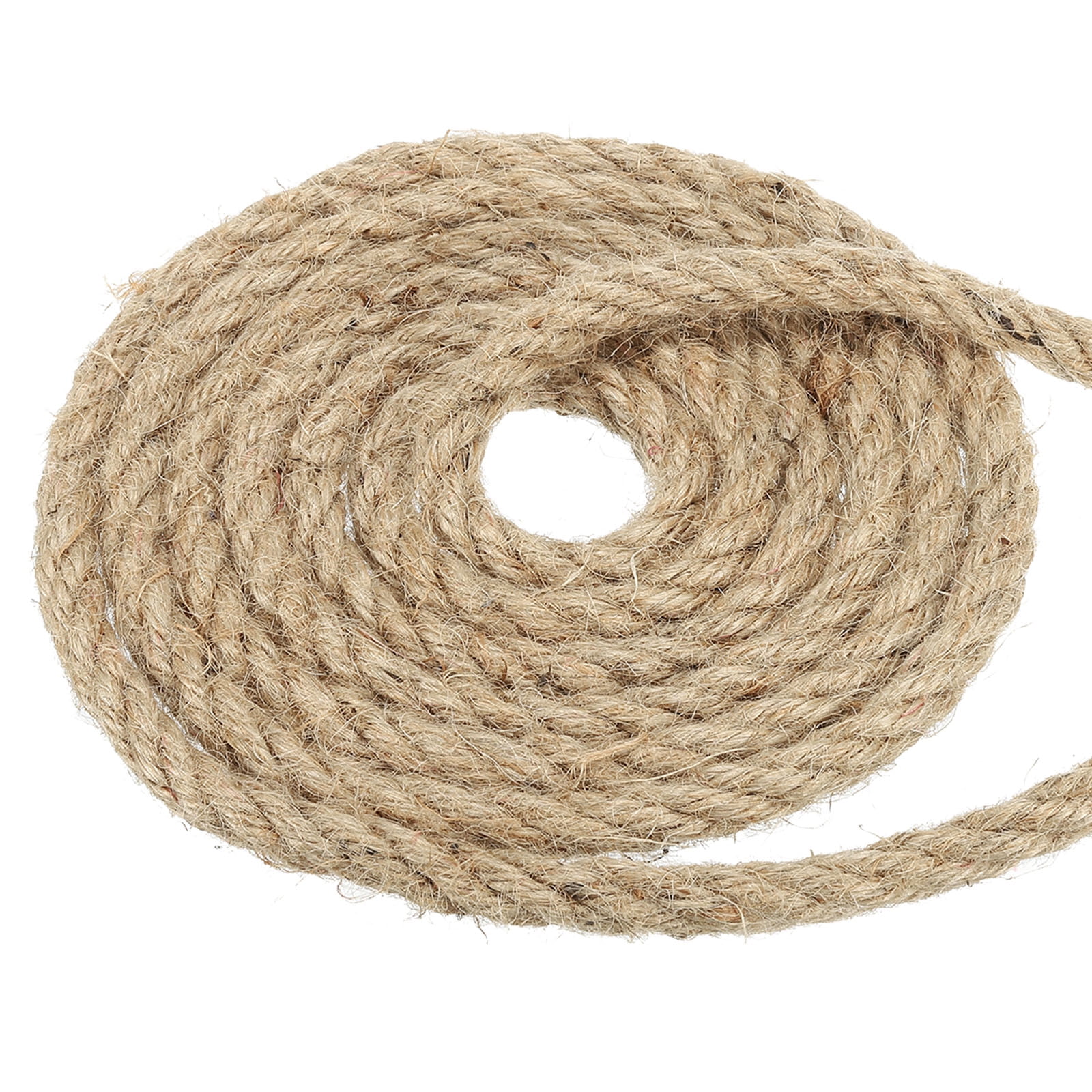 Uxcell 3/8 Inch 98.4 Feet Jute Rope Natural Manila Rope 4 Strand ...