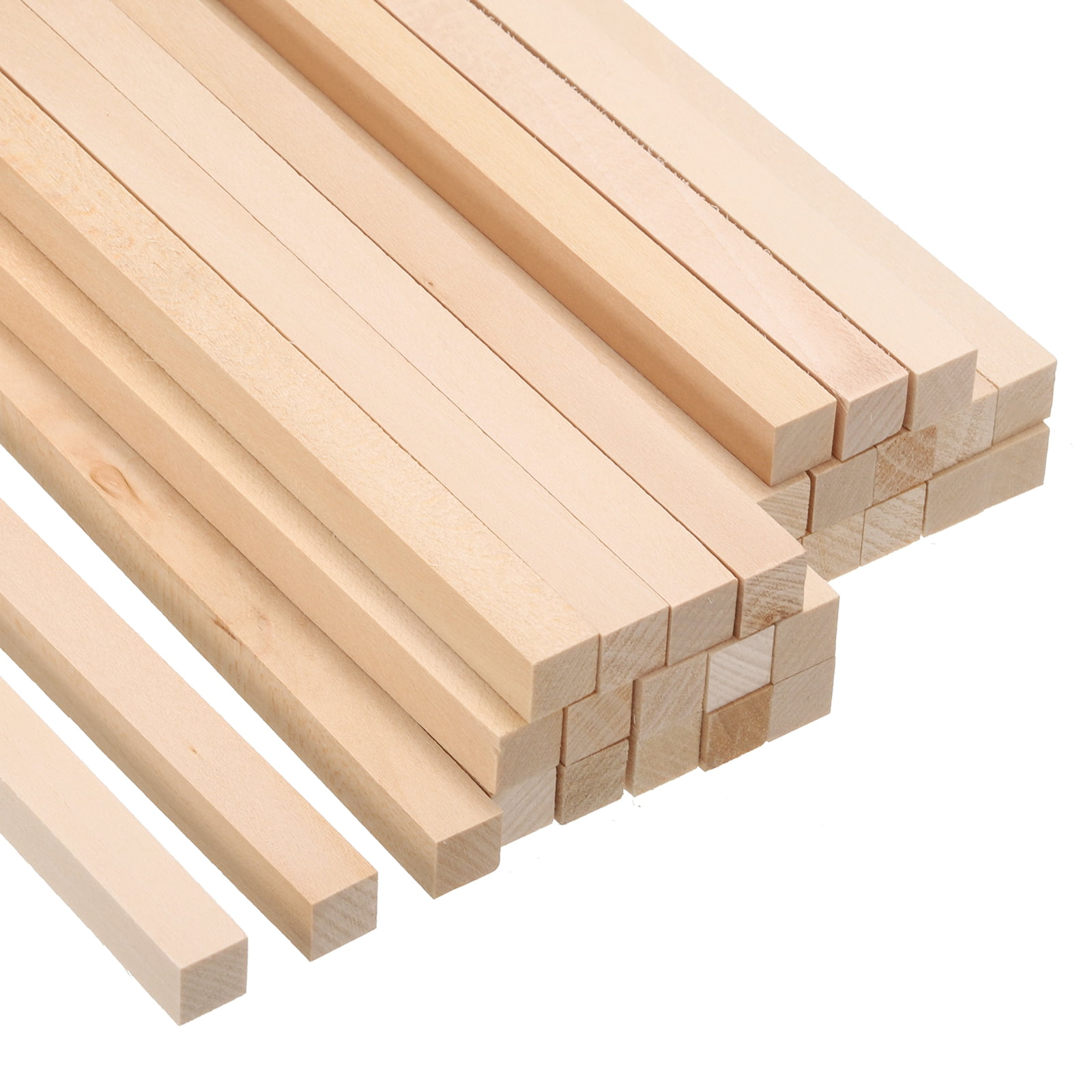 Uxcell 3/8 Inch Dowel Rods Wood Sticks 6 Inch Long Square Wooden Dowels ...