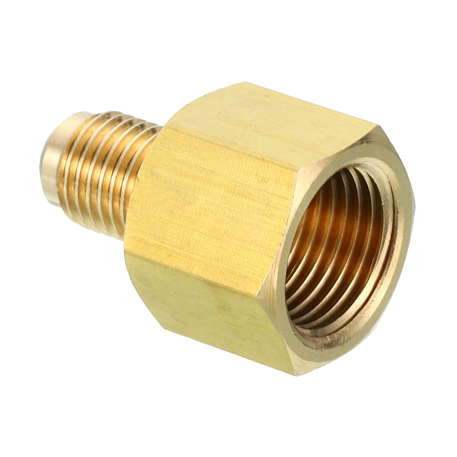 Uxcell Flare Connector SAE 45 Degree Flare Brass Adapter Flare Pipe Fitting 3/8 inch Female ...