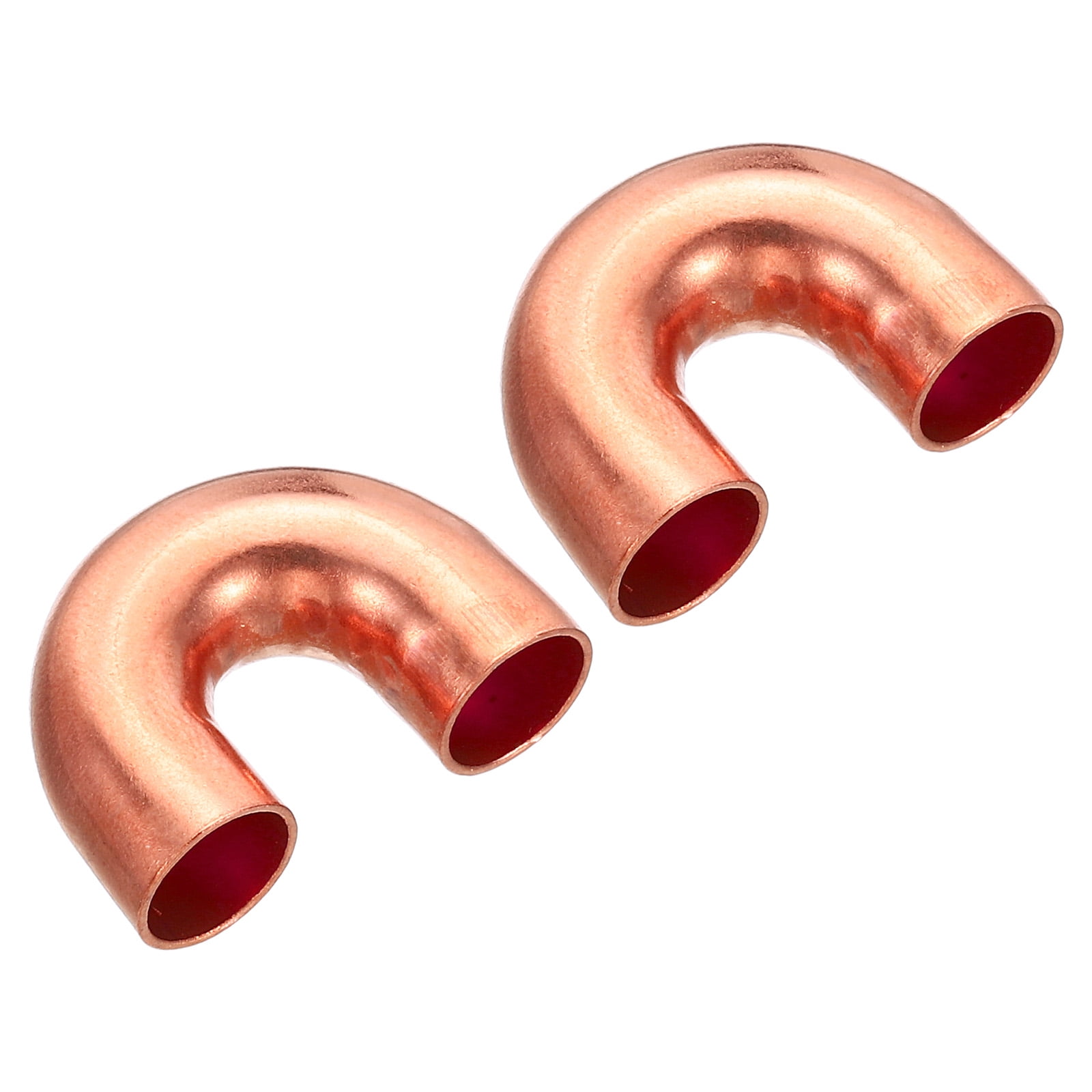 Uxcell 3/8 Inch OD 27x19mm Elbow Copper Pipe Fitting 180 Degree U Shape ...