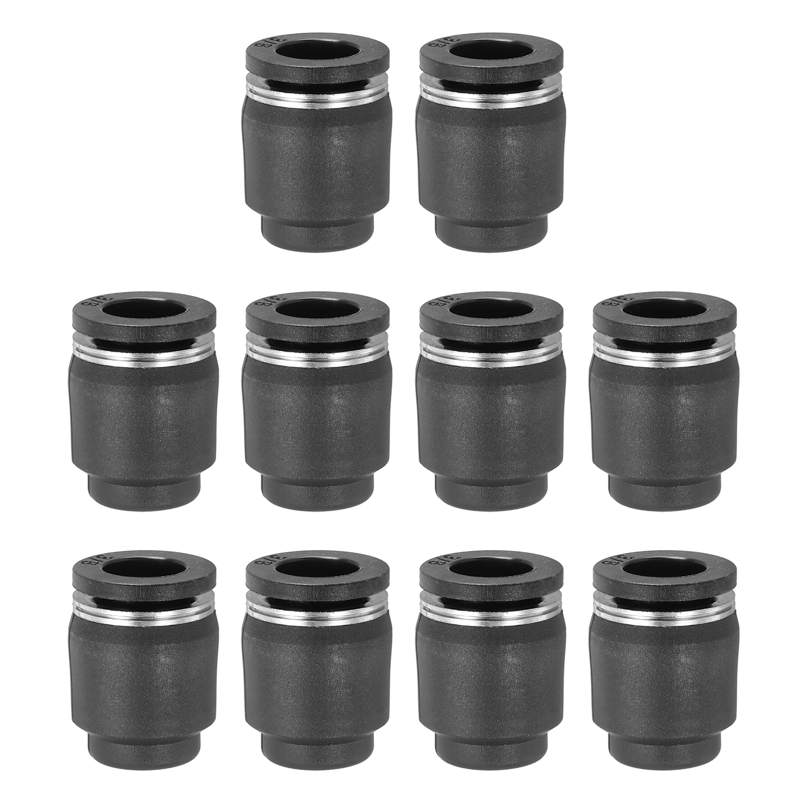 Uxcell 3/8 Inch Push to Connect Air Fitting Plugs Pneumatic Cap Style ...