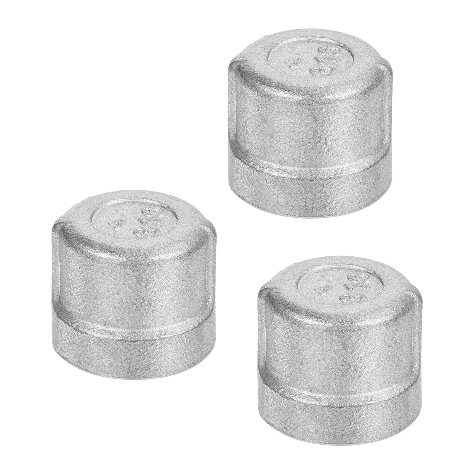 Uxcell 3/8" NPT Pipe Fitting Cap, 3 Pack Stainless Steel Pipe Cap for ...
