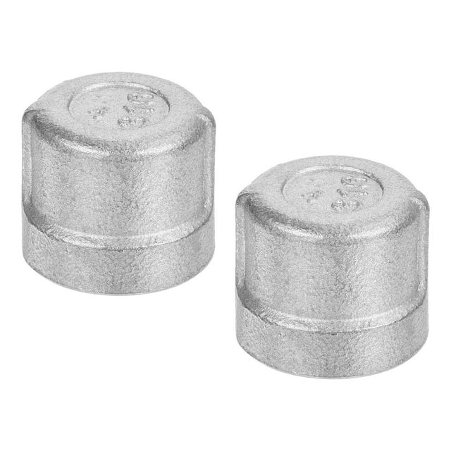 Uxcell 3/8" NPT Pipe Fitting Cap, 3 Pack Stainless Steel Pipe Cap for ...