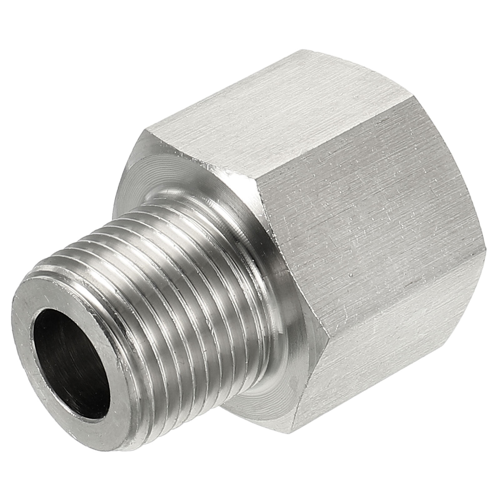 Uxcell 3/8 PT Male to 1/2 PT Female Stainless Steel Pipe Fitting Reducing Hex Bushing - Walmart.com