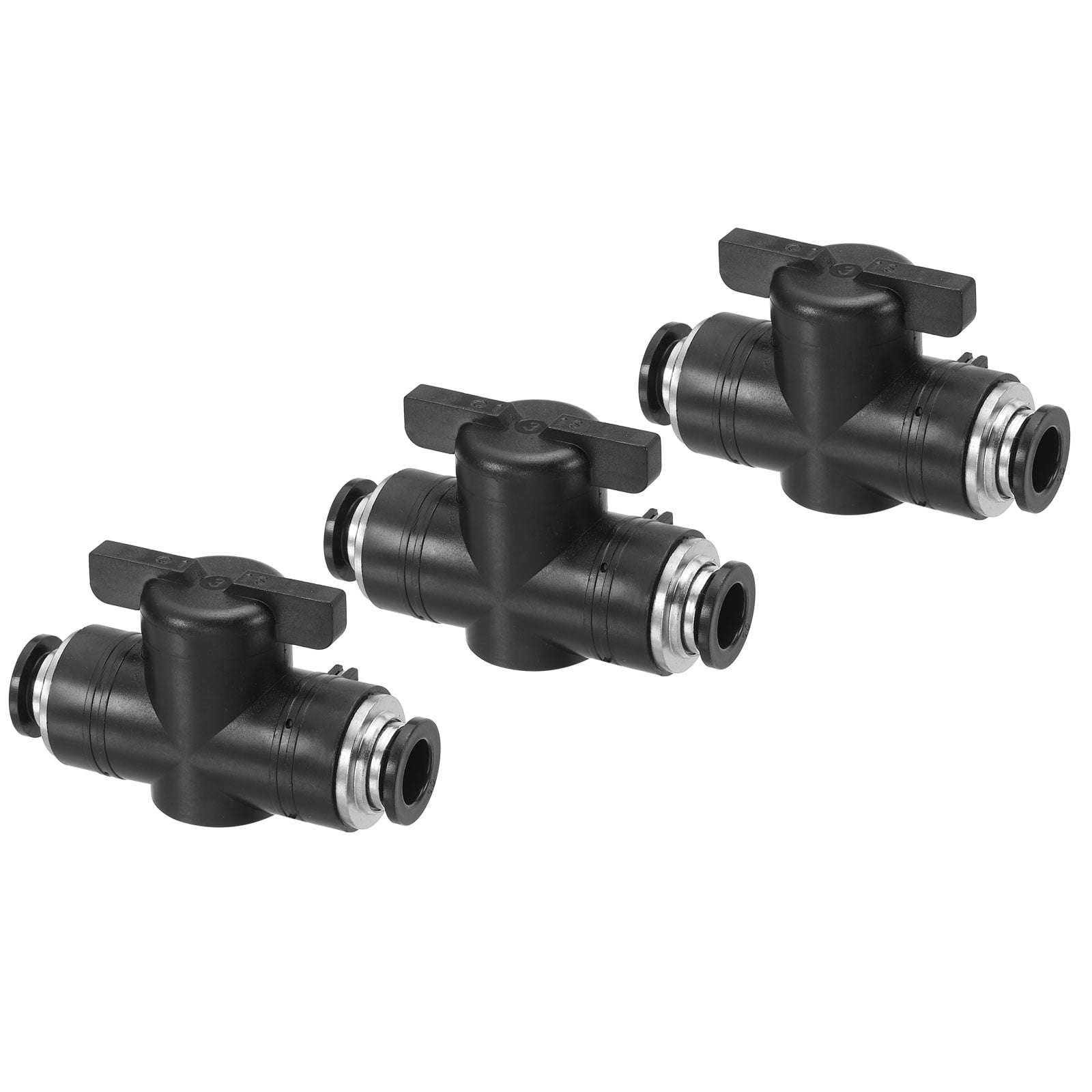 Uxcell 3/8" Pneumatic Ball Valve, Push to Connect Fittings Quick ...