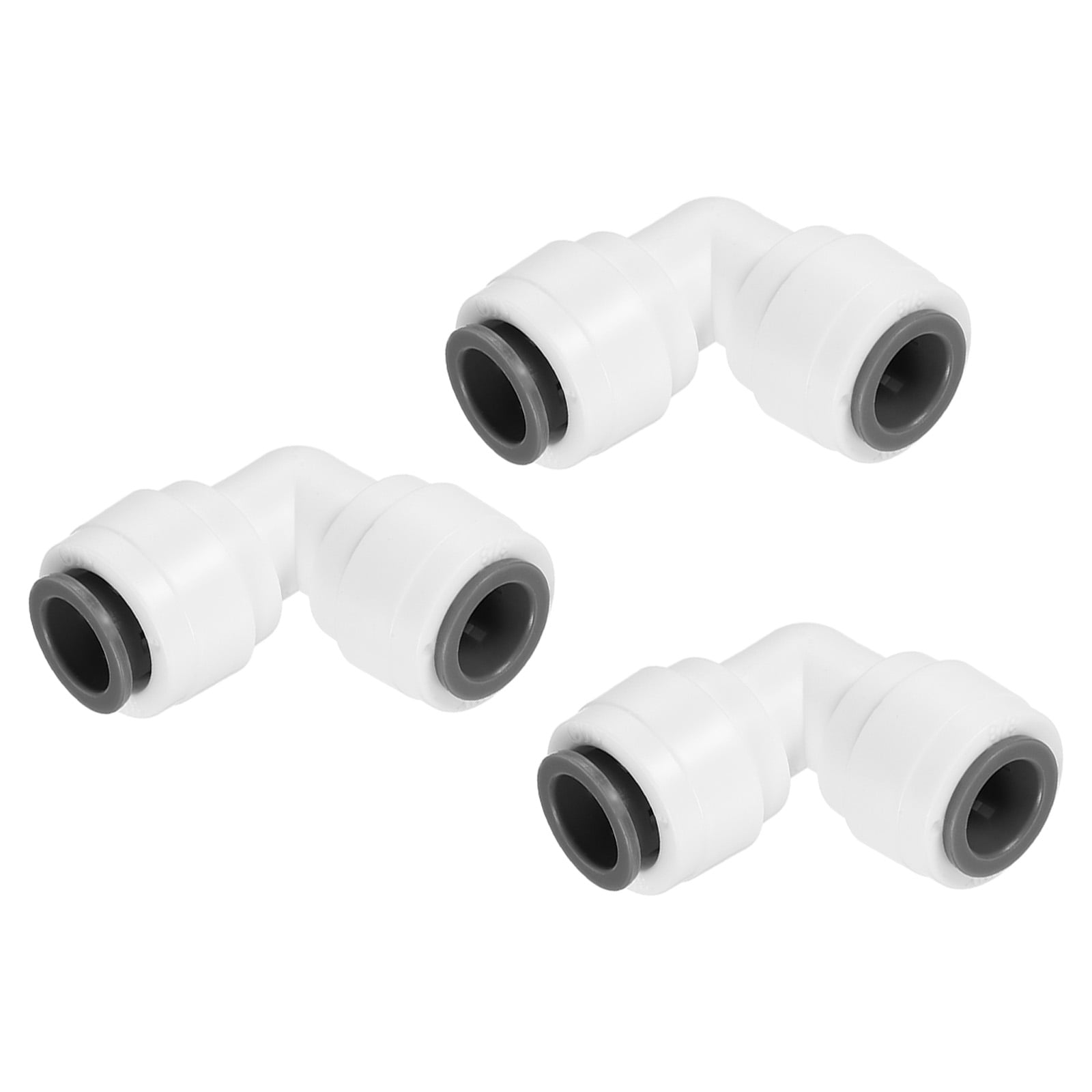Uxcell 3/8" Push to Connect Elbow Fittings 90 Degree Water Line Fitting, 3 Pack White - Walmart.com