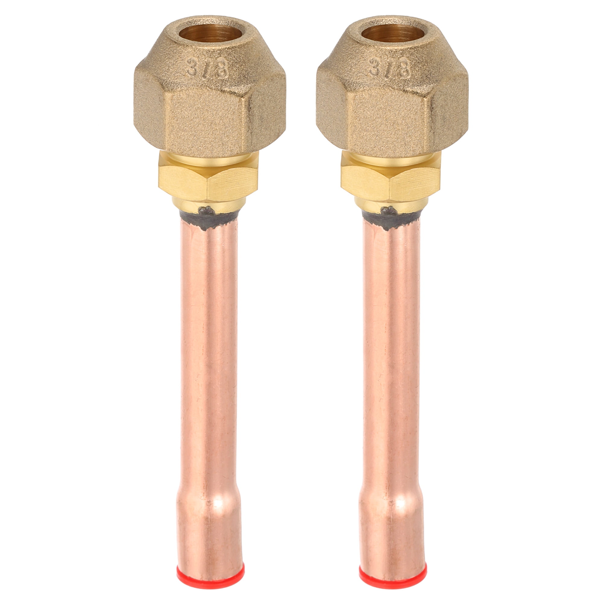 Uxcell 3/8" SAE 45 Degree Brass Pipe Fitting, 2 Pcs Flare Connector ...