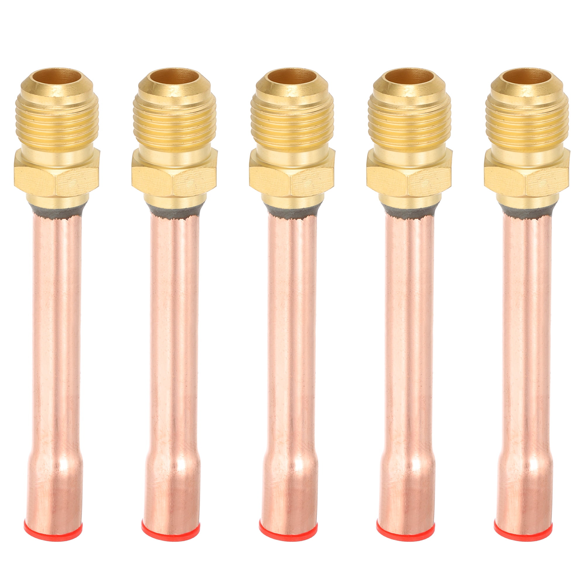 Uxcell 3/8" SAE 45 Degree Brass Pipe Fitting, 5 Pcs Flare Connector ...