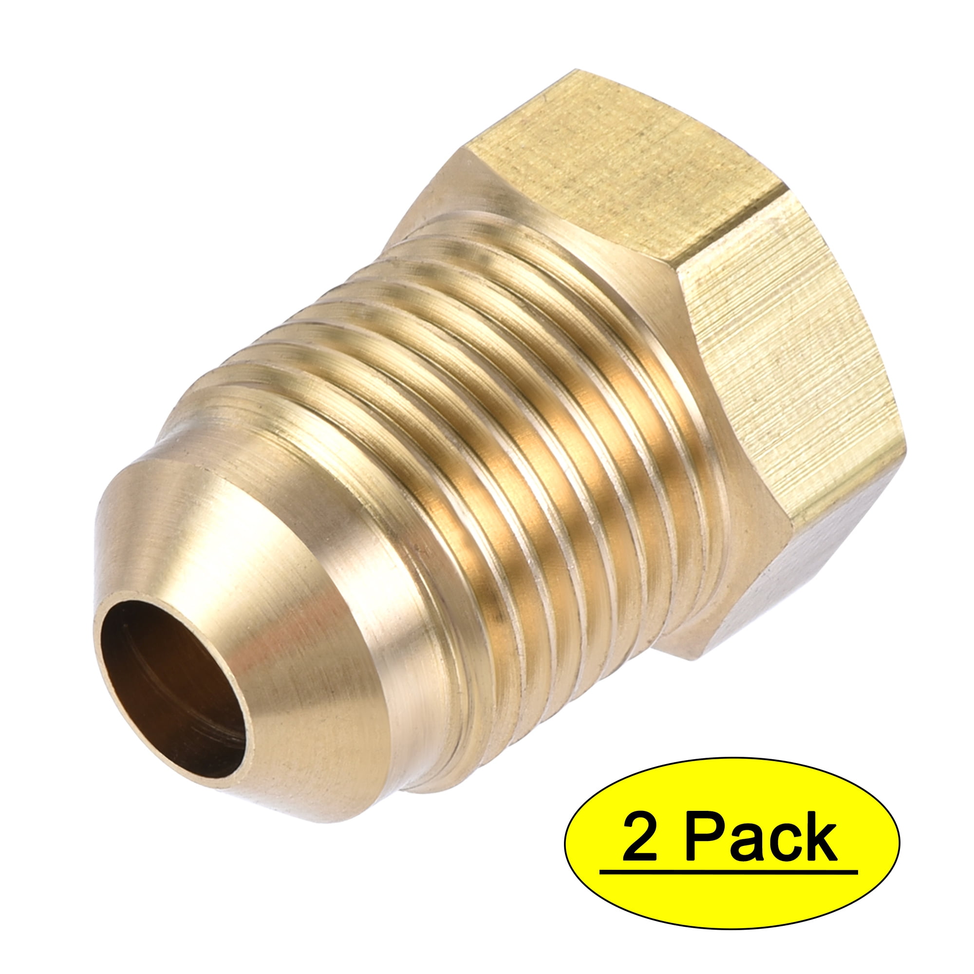 Uxcell 3/8 SAE Flare Male 1/4 SAE Female Thread Tubing Adapter Brass ...
