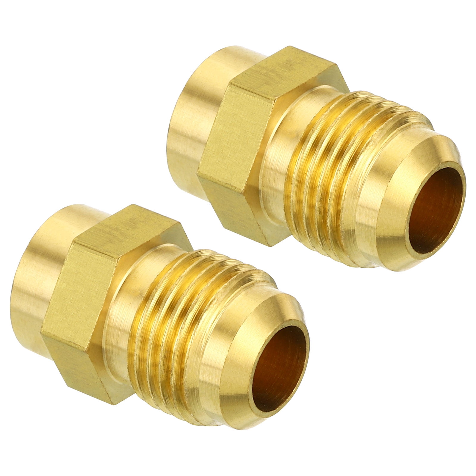 Uxcell 3/8 SAE Male Thread Brass Flare Tube Fitting Pipe Adapter ...