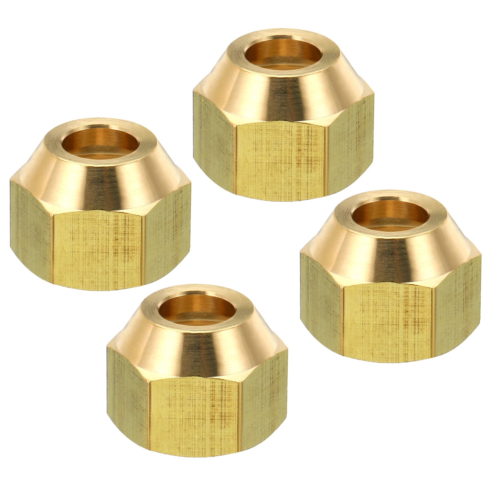 Uxcell 3/8 SAE Thread Brass Flare Cap 45 Degree Flared Tube Fitting Nut ...