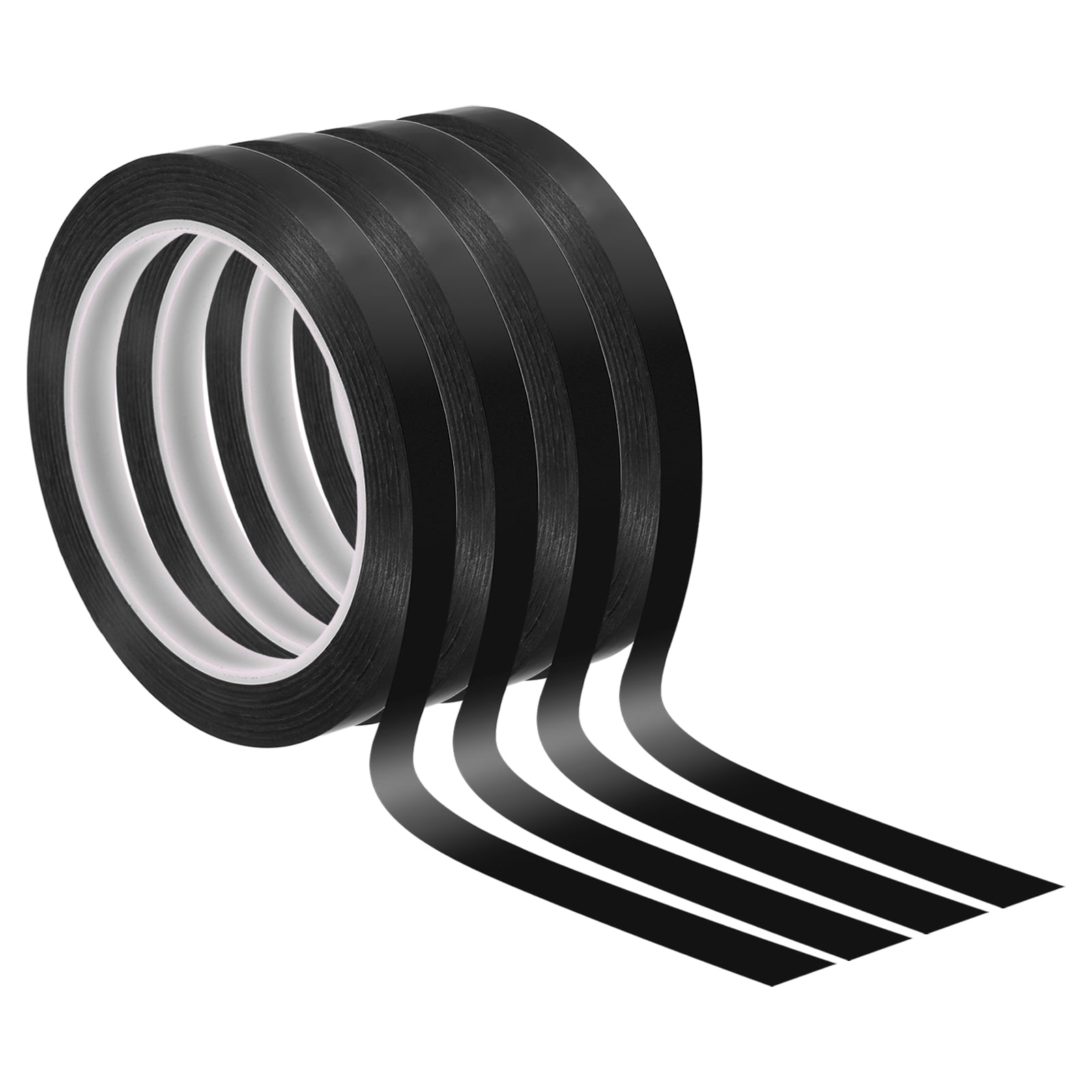 Uxcell 3/8" Whiteboard Tape Thin Dry Erase Tape, Black, 4 Pack ...