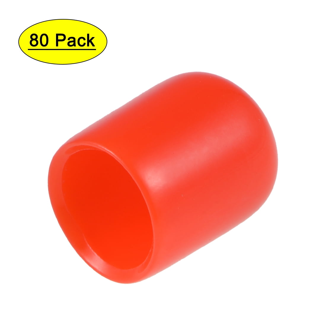 Uxcell 3/8-inch ID Red Screw Thread Protectors Vinyl End Caps 80 Pack ...