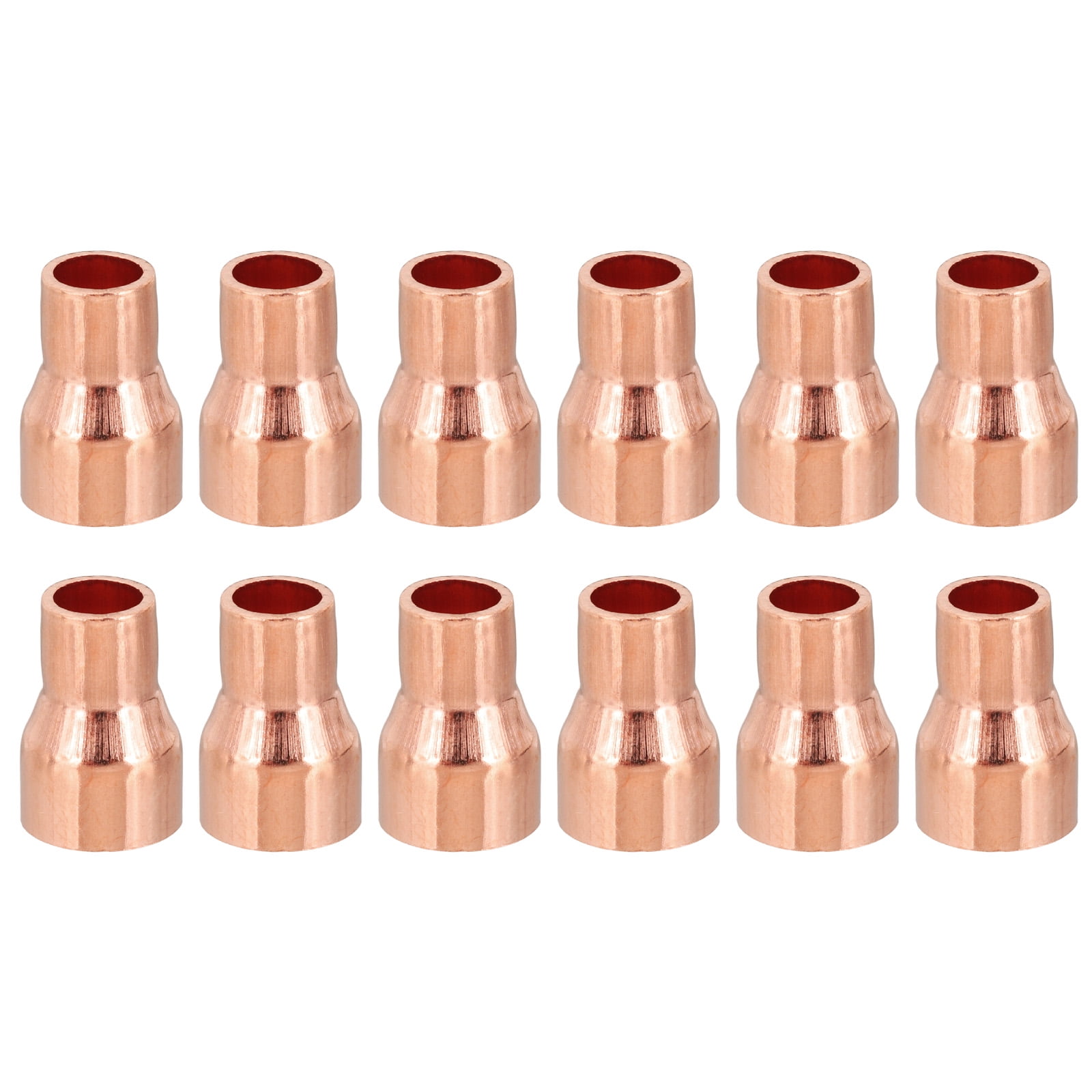 Uxcell 3/8" to 1/4" ID Copper Reducer 12pcs Pure Copper Reducing ...