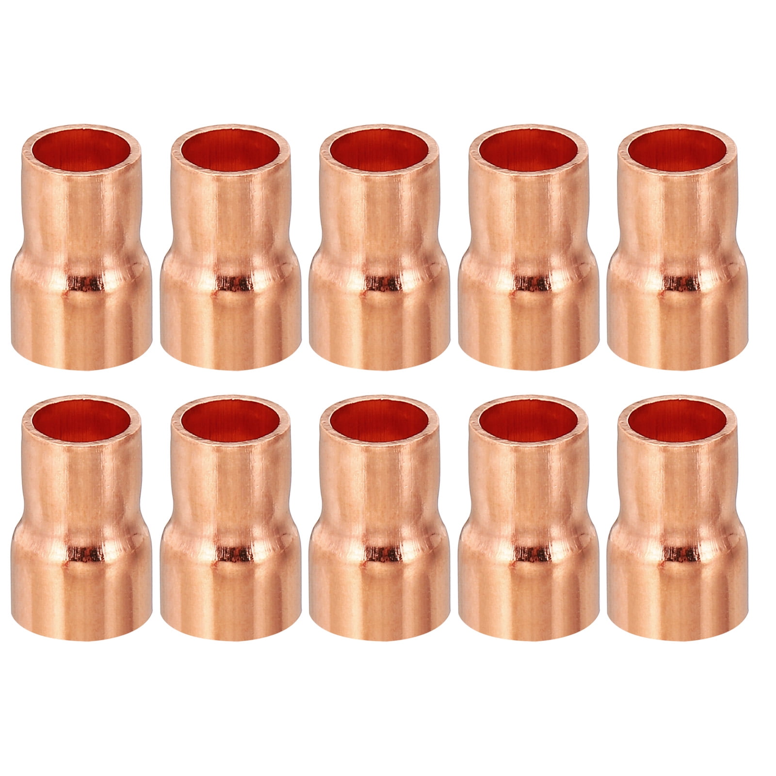 Uxcell 3/8" to 5/16" ID Copper Reducer, 10pcs Copper Reducing Coupling ...
