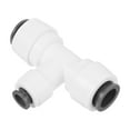 Uxcell 3/8" x 1/4" Push to Connect Tee Fittings T Shape Reducing Water Line Fitting, White ...