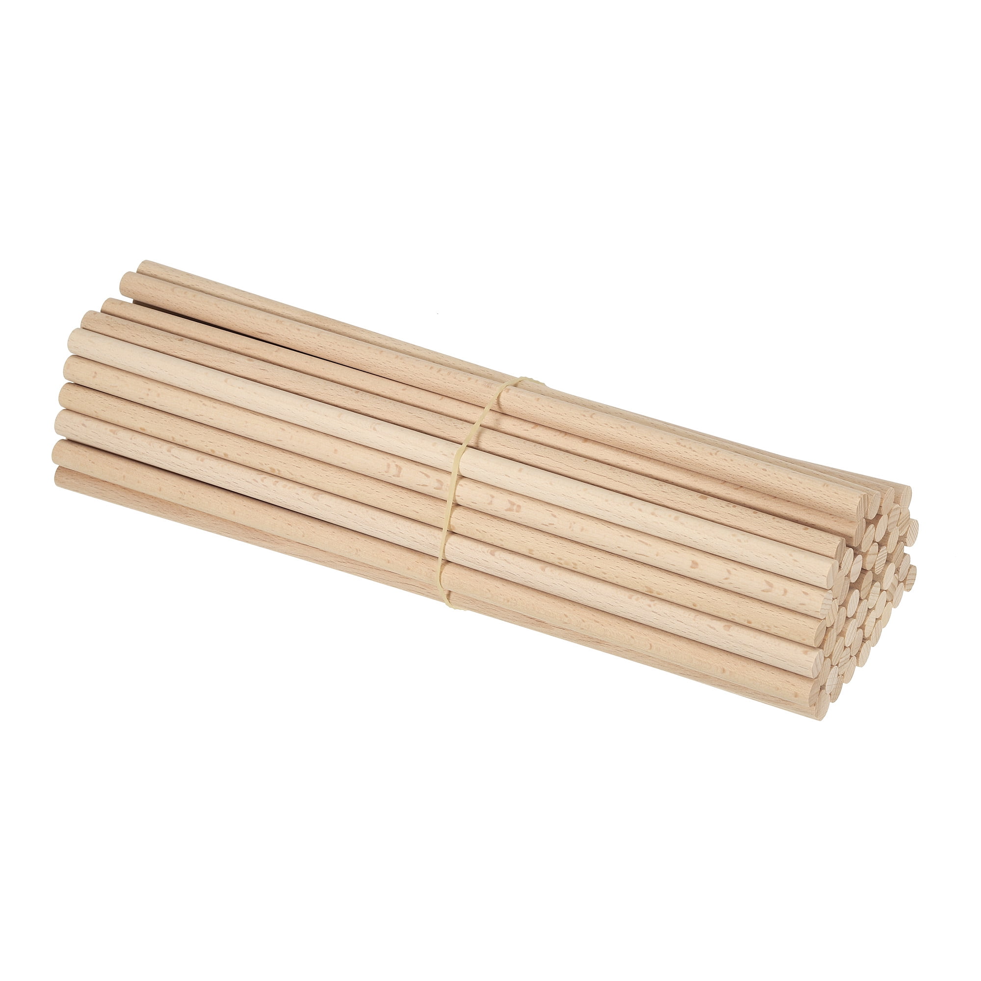 Uxcell 3/8 x 12 Inch Dowel Rods Wood Sticks Unfinished Wooden Dowel ...