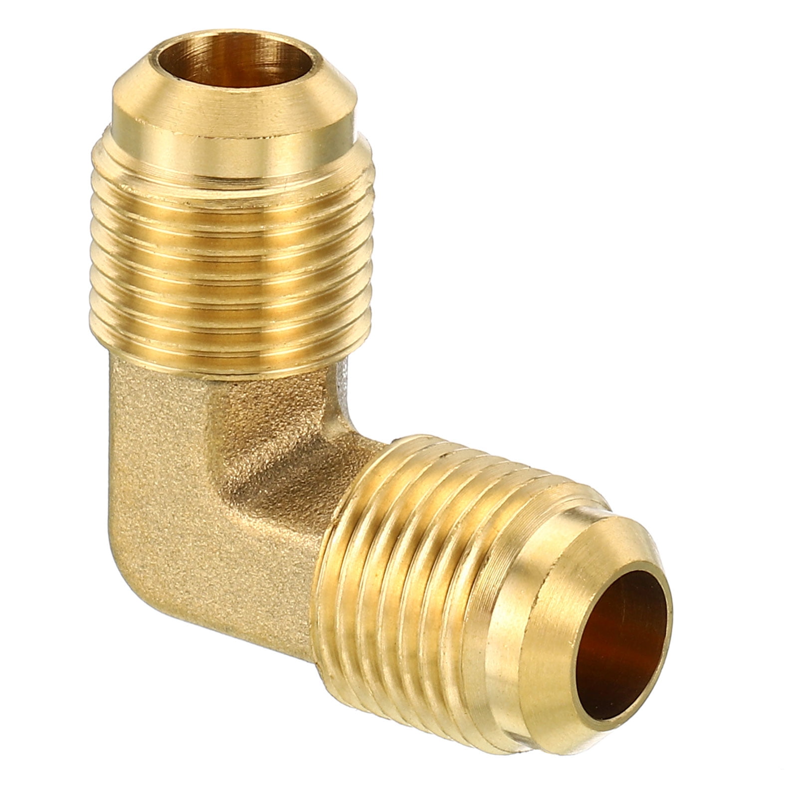 Uxcell 3/8" x 3/8" Brass Pipe Fitting Flare 90 Degree Elbow Tube Fitting Pipe Adapter Connector ...