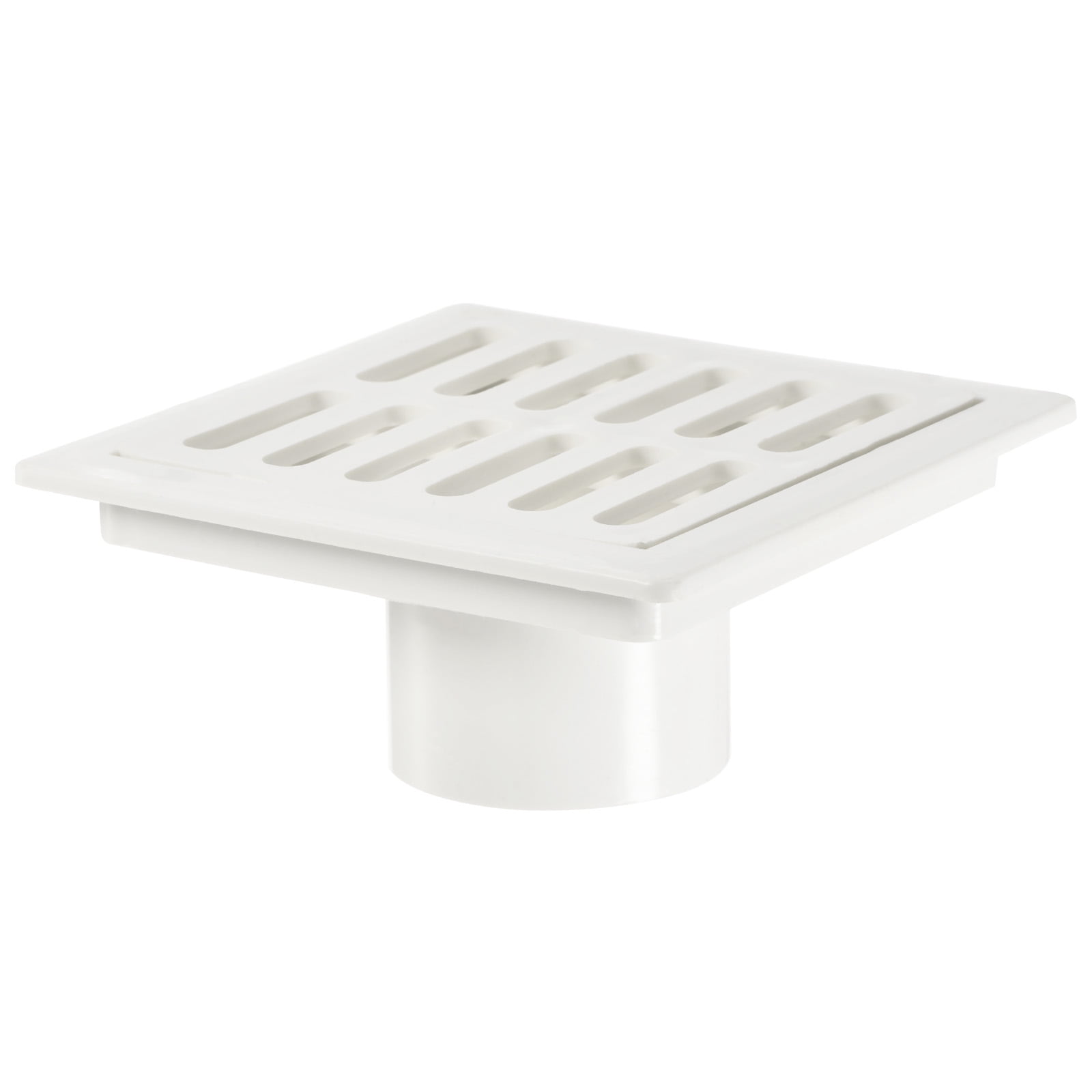 Uxcell 3.86" PVC Square Floor Drain with Hair Strainer Removable Cover for Bathroom - Walmart.com