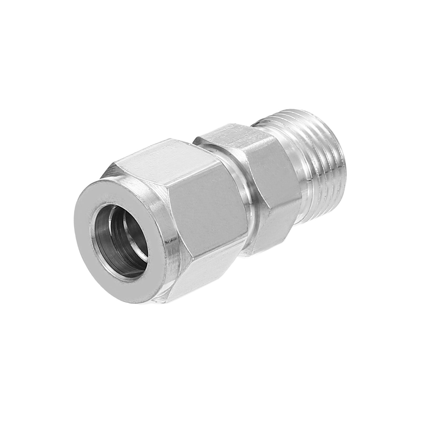 Uxcell 3/8G x 10mm Stainless Steel Compression Tube Fitting with Double ...