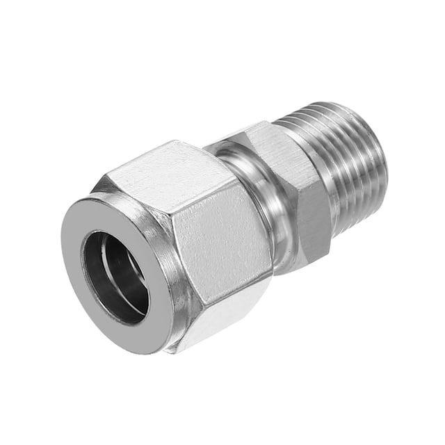 Uxcell 3/8NPT x 12mm Stainless Steel Compression Tube Fitting with ...