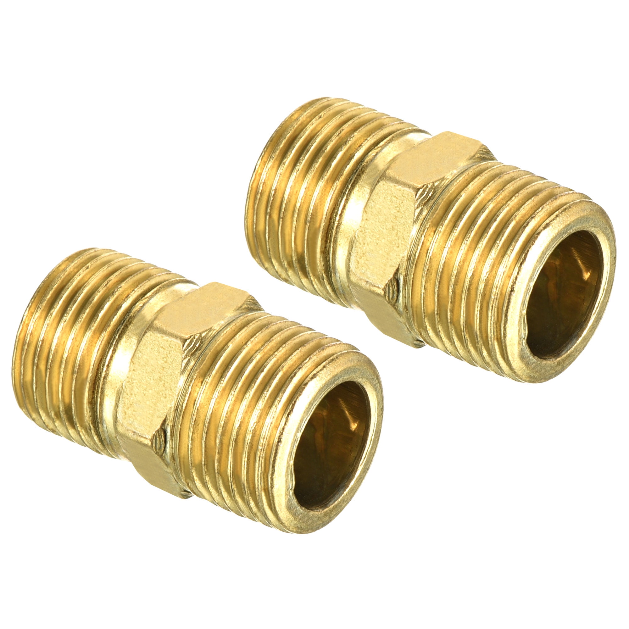 Uxcell 3/8PT Male Thread Hex Extension Connector Adapter Pipe Fitting ...