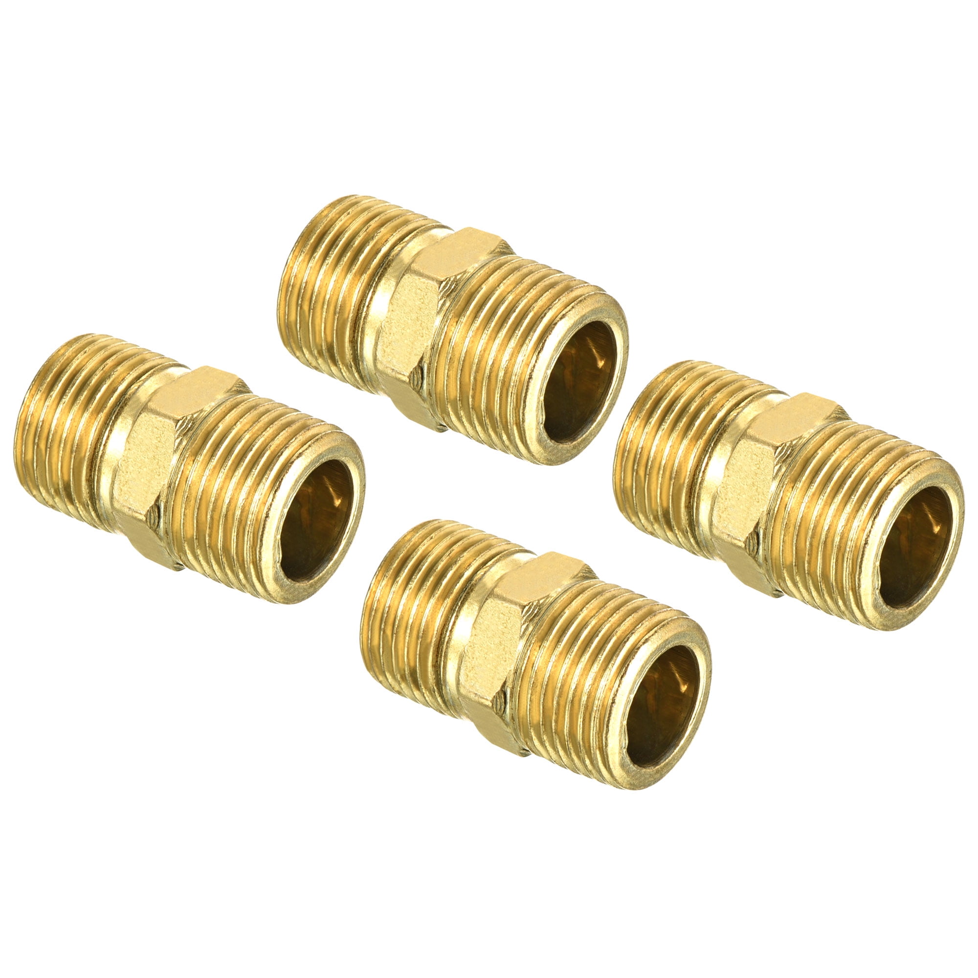 Uxcell 3/8PT Male Thread Hex Extension Connector Adapter Pipe Fitting ...