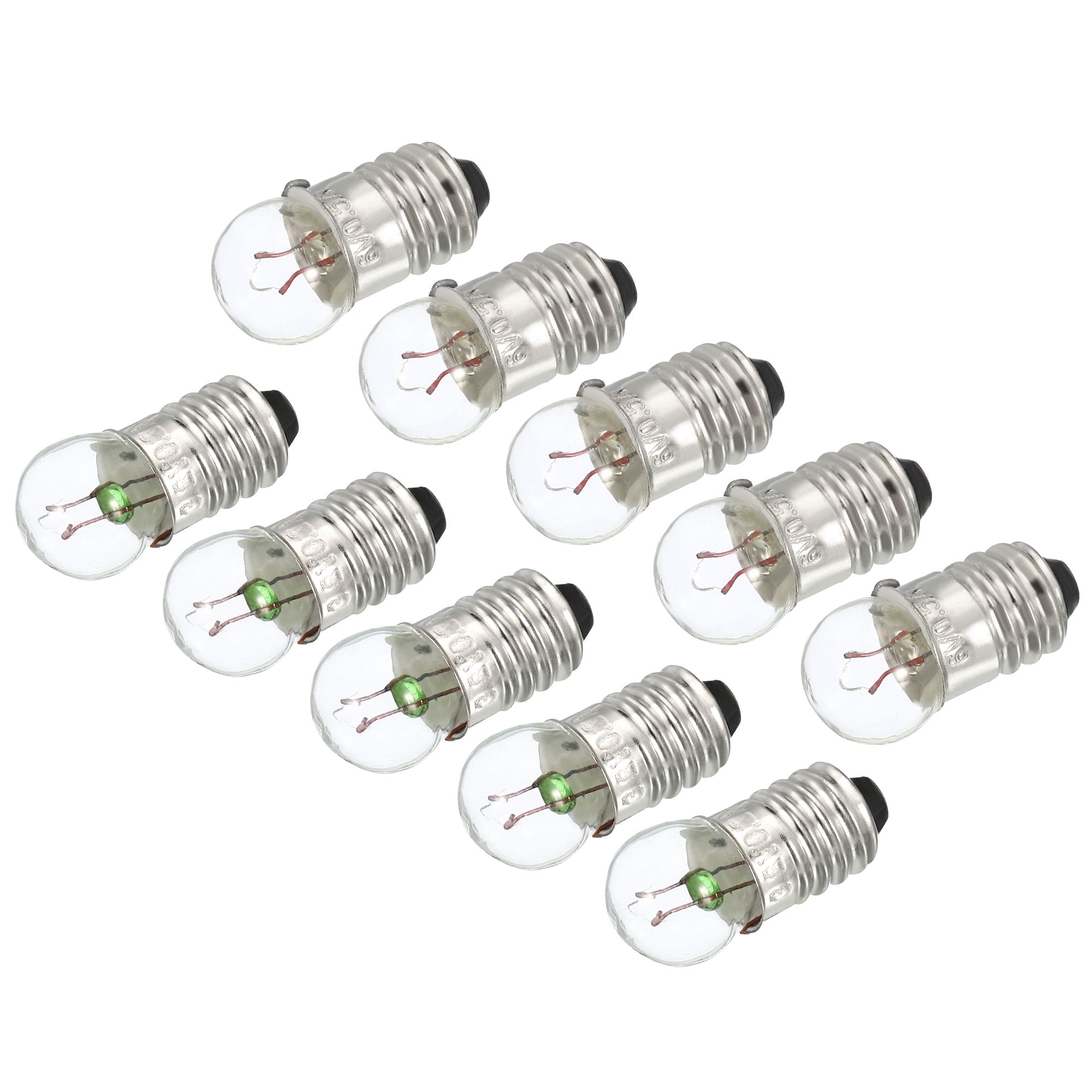Uxcell 3.8V/6V E10 Warm Yellow Light Mini Incandescent Bulbs with Box ...