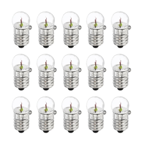 Uxcell 3.8V E10 Warm Yellow Light Mini Incandescent Bulbs with Box 1 ...