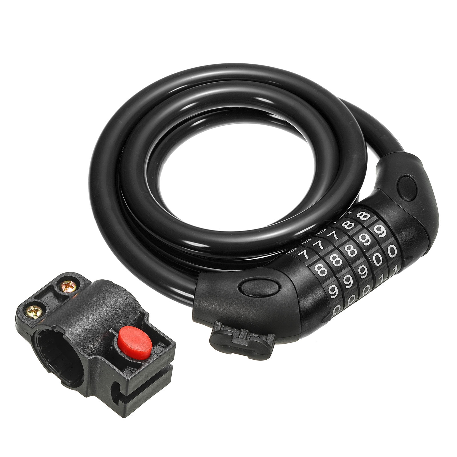 Uxcell 3.9 Feet Combination Bicycle Lock, 5 Digit Steel Cable Long ...