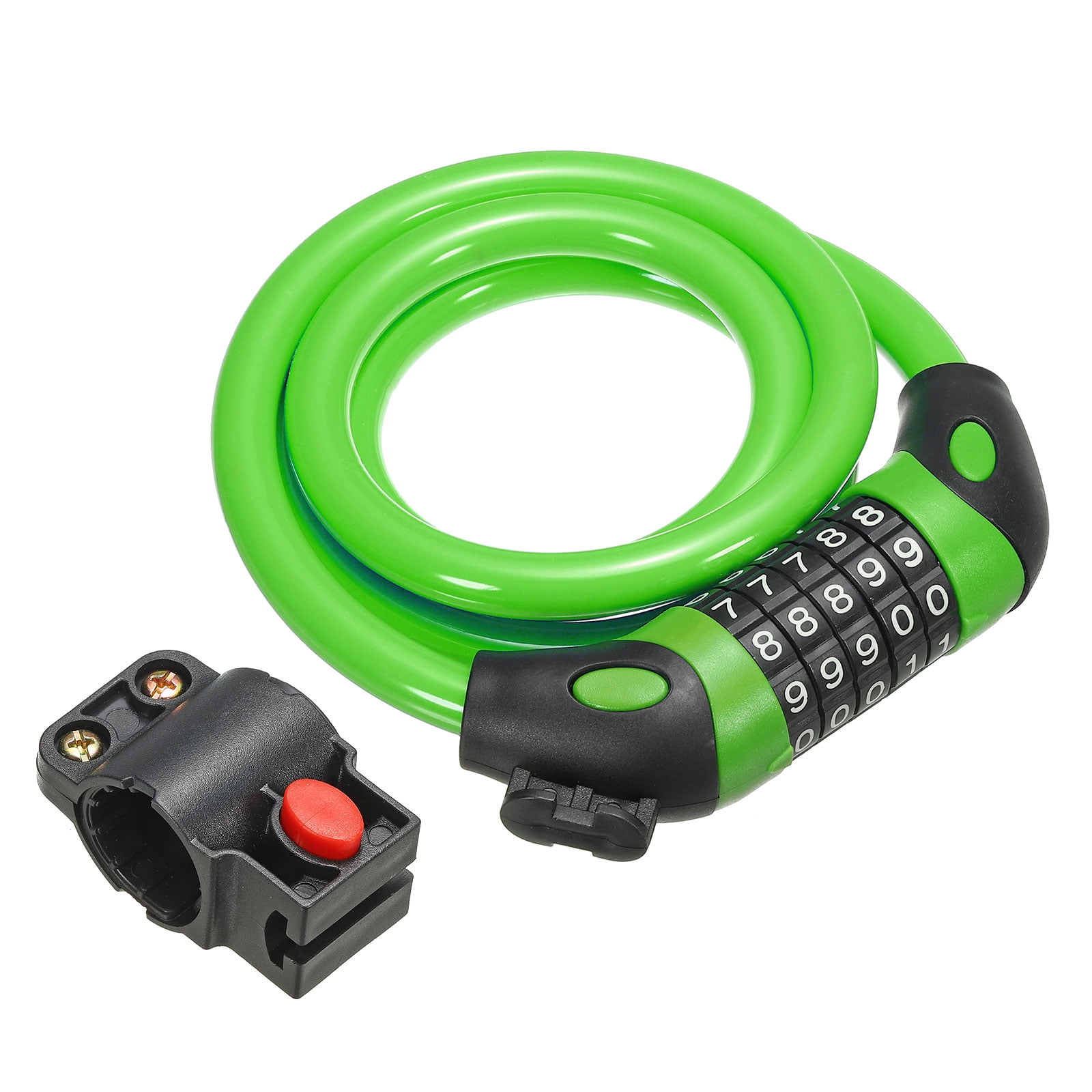 Uxcell 3.9 Feet Combination Bicycle Lock, 5 Digit Steel Cable Long ...