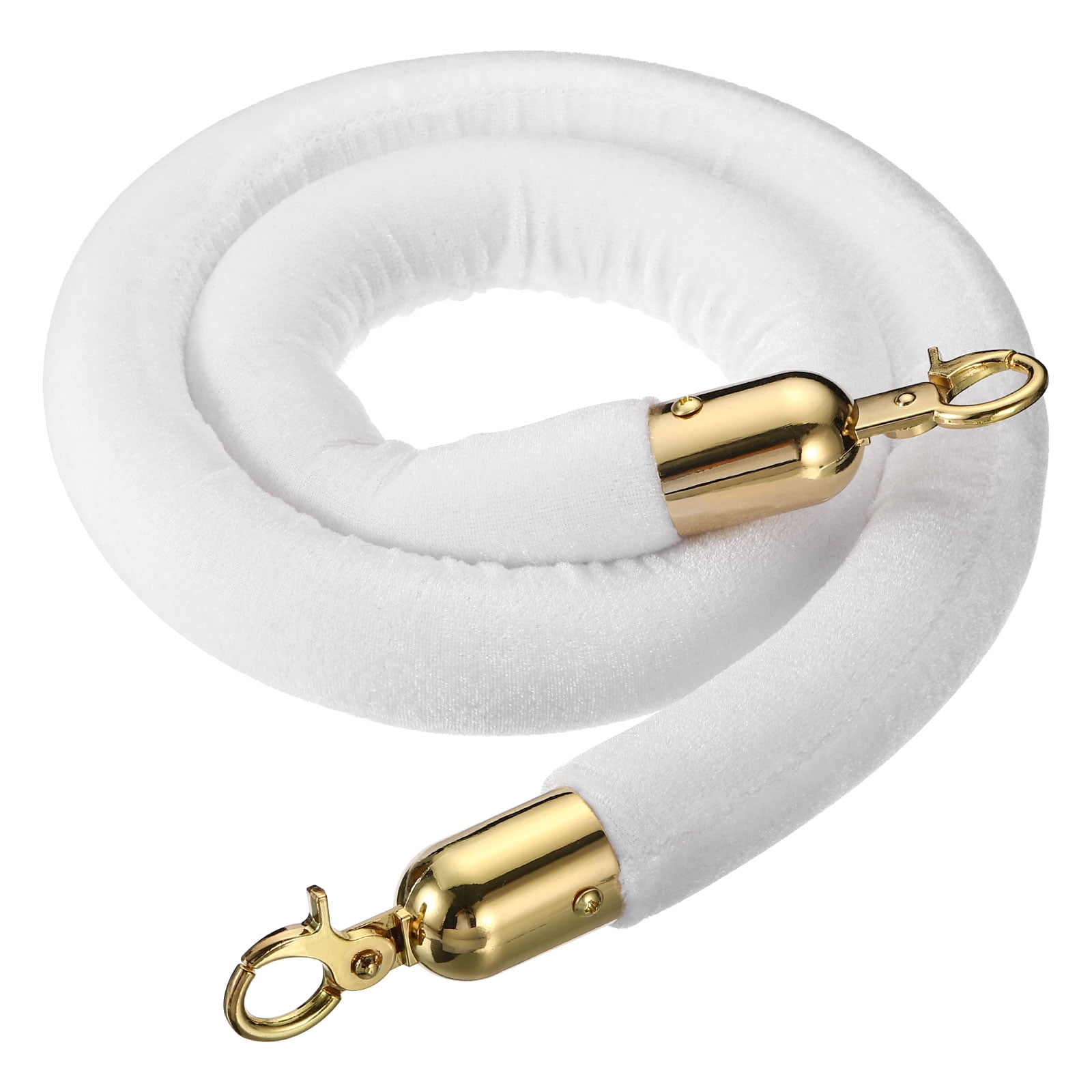 Uxcell 3.9 Feet White Velvet Stanchion Rope, Crowd Control Barrier Rope ...