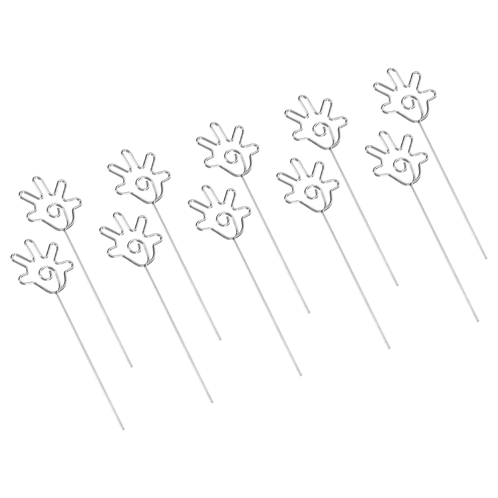 Uxcell 3.9 Inch Metal Wire Place Card Holder, 20 Pack Photo Picture ...