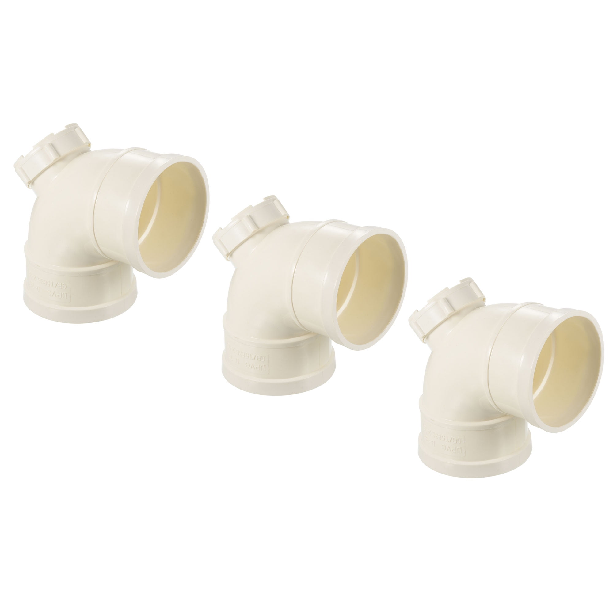 Uxcell 3" 90 Degree Elbow Duct Hose Connector with Opening for Drain ...