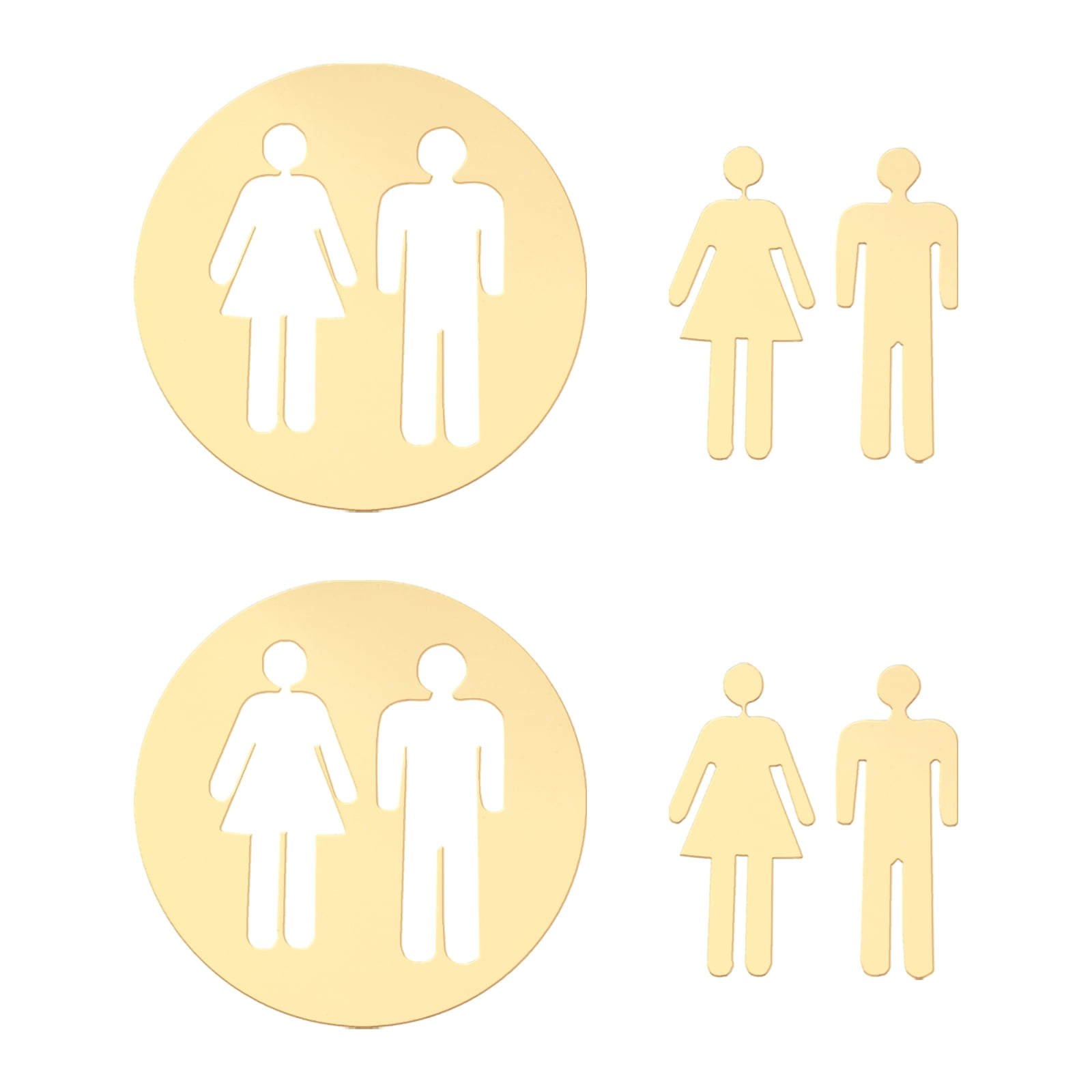 Uxcell 3.94 Inches Restroom Sign, Acrylic Self Adhesive Door Signs, Men ...