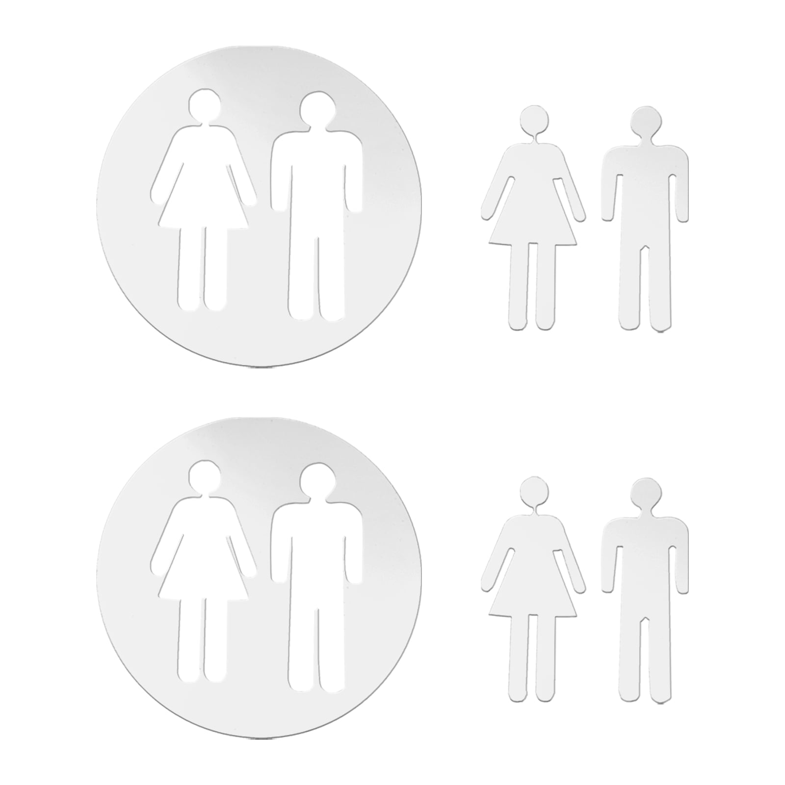 Uxcell 3.94 Inches Restroom Sign, Acrylic Self Adhesive Door Signs, Men ...