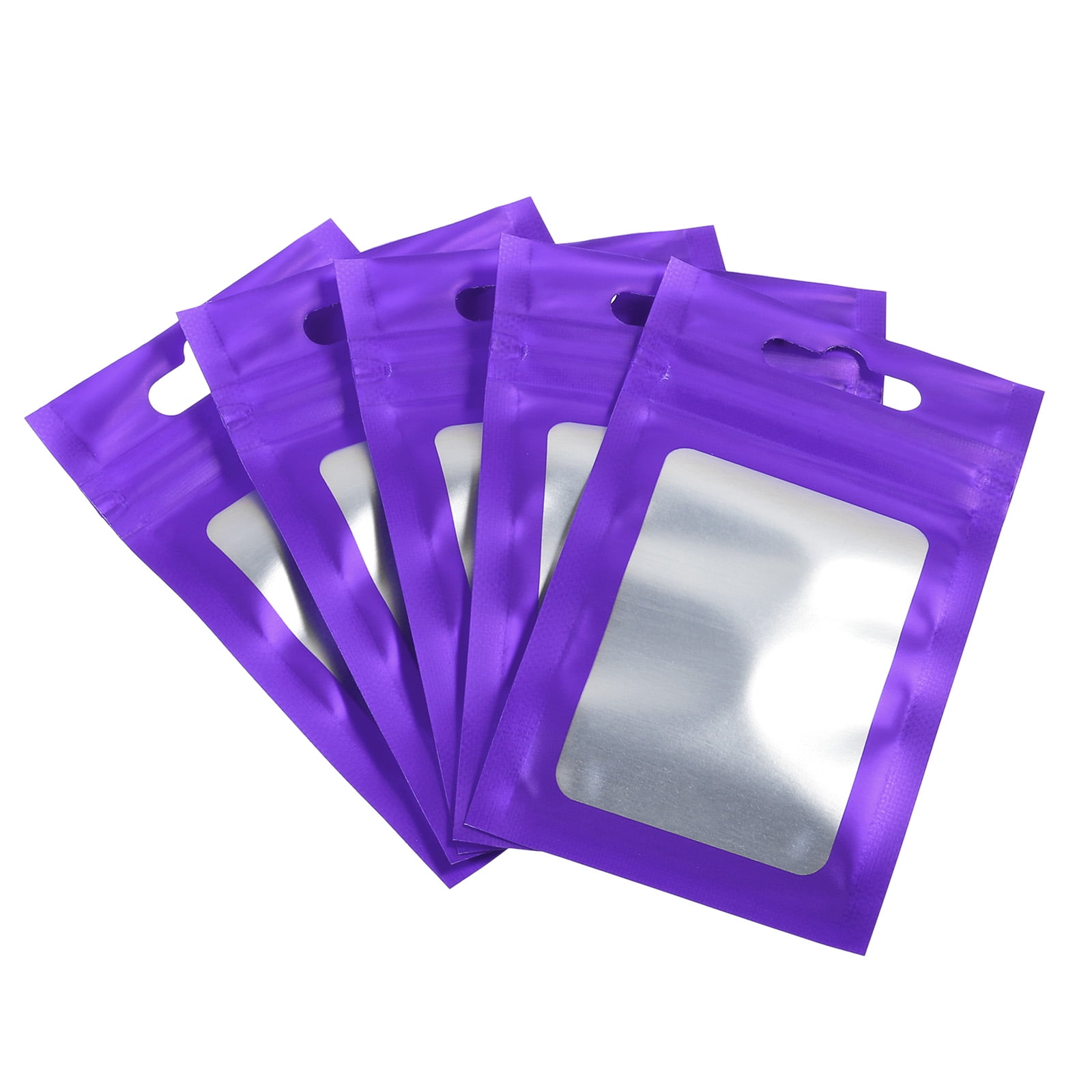 Uxcell 3.9x2.4" Holographic Bags, 100 Pack Aluminized Plastic ...