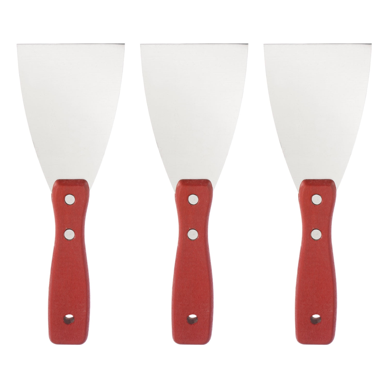 Uxcell 3" Carbon Steel Scrapers Wooden Handle Putty Knife 3 Pack ...