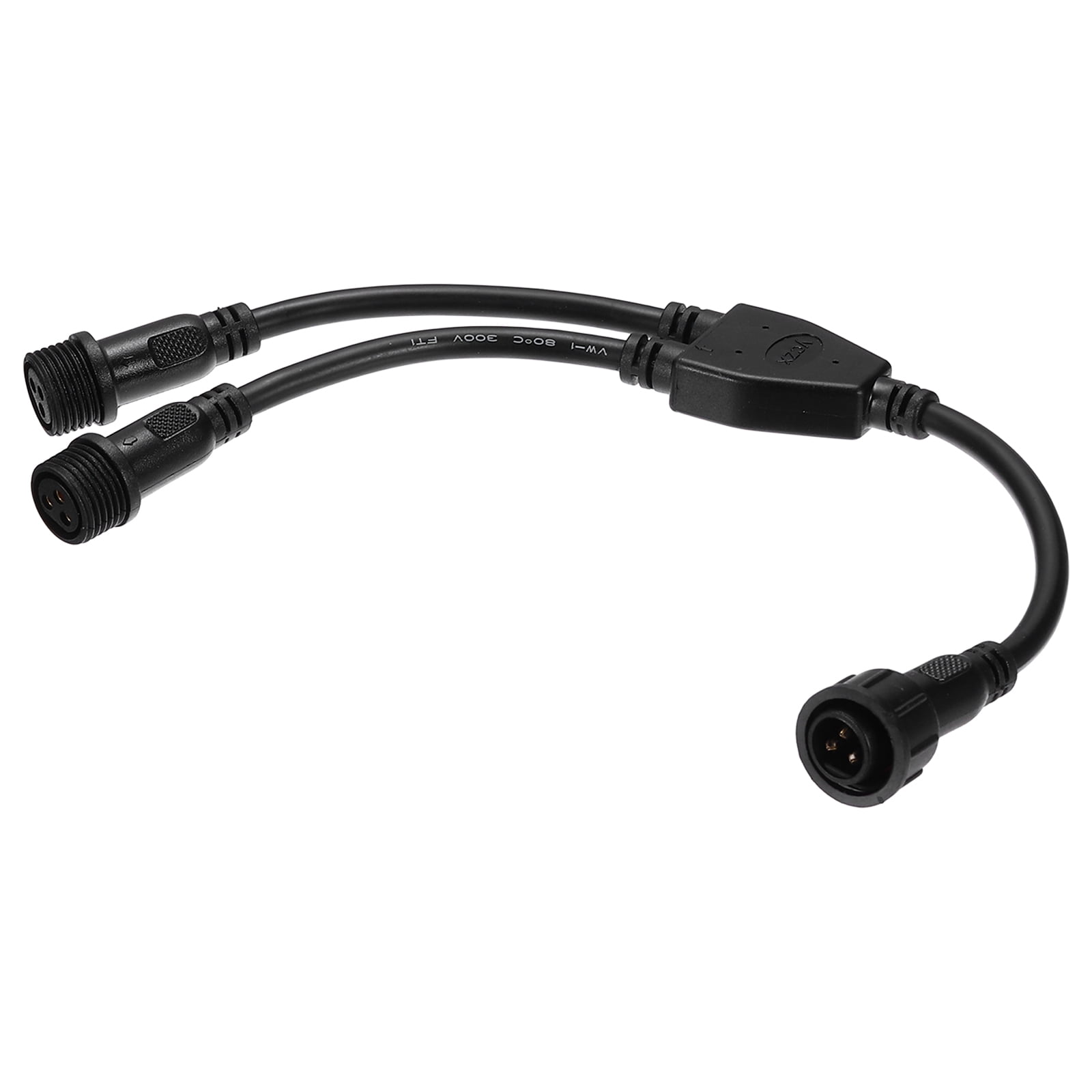 Uxcell 3-Core 3 Pin Y Splitter Connector, 30cm 18AWG IP65 Y Shape 1 ...