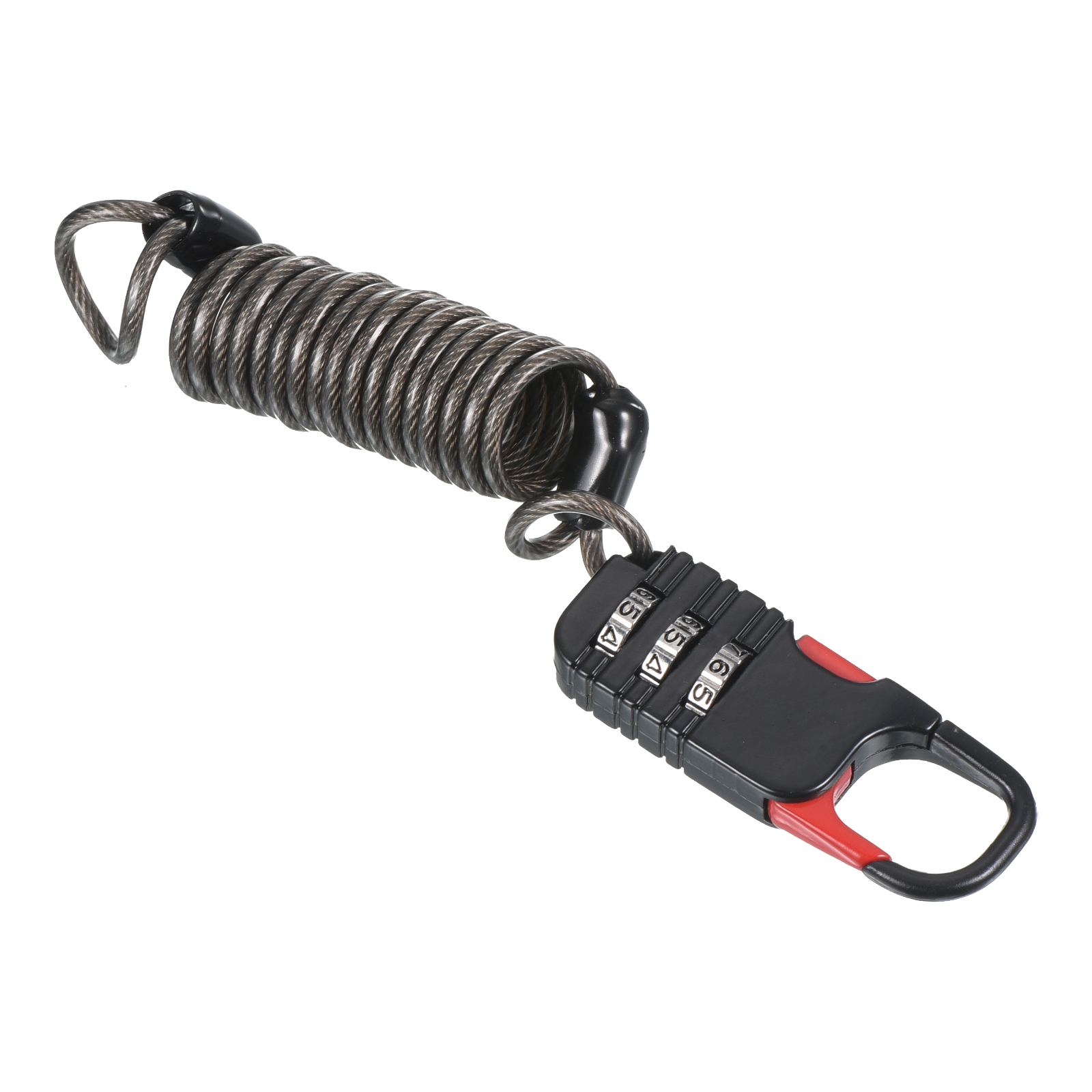 Uxcell 3 Digit Combination Lock with 3.3Ft Security Spring Cable Bike ...